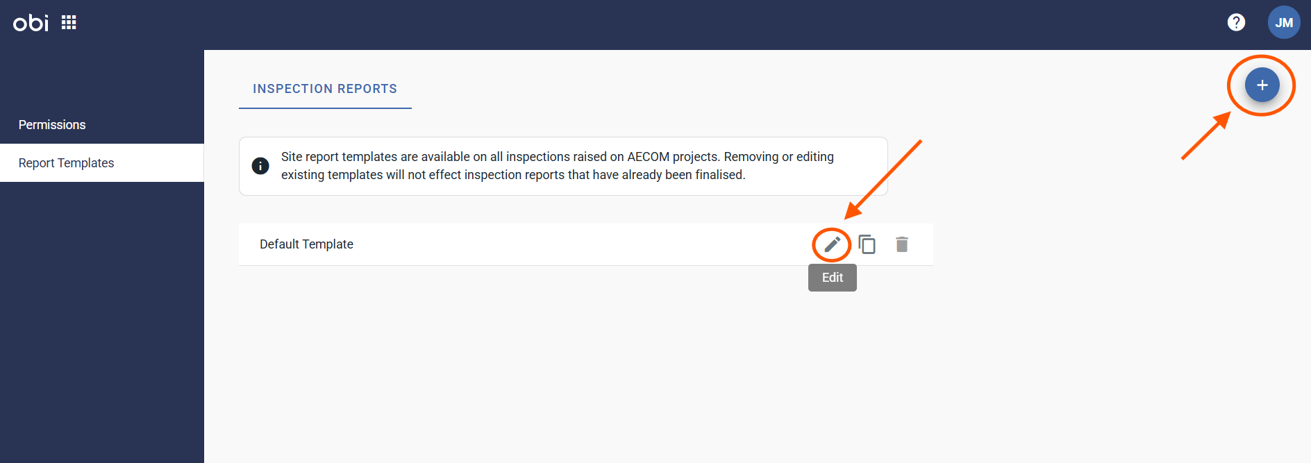 Using the Inspection Report Templates